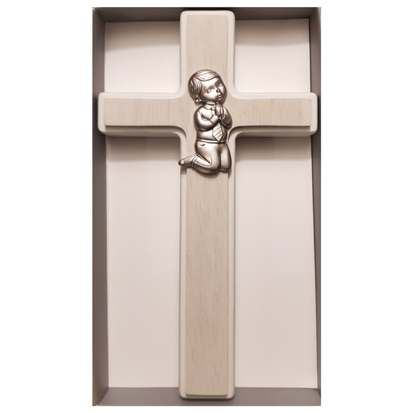 Hallmark | Accents | Hallmark Praying Boy Commemorative Wall Cross ...